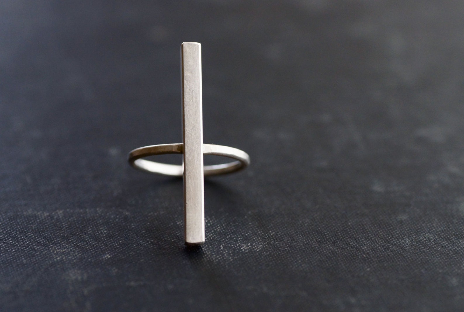Sterling Silver Bar Ring Statement Made to Order - Etsy