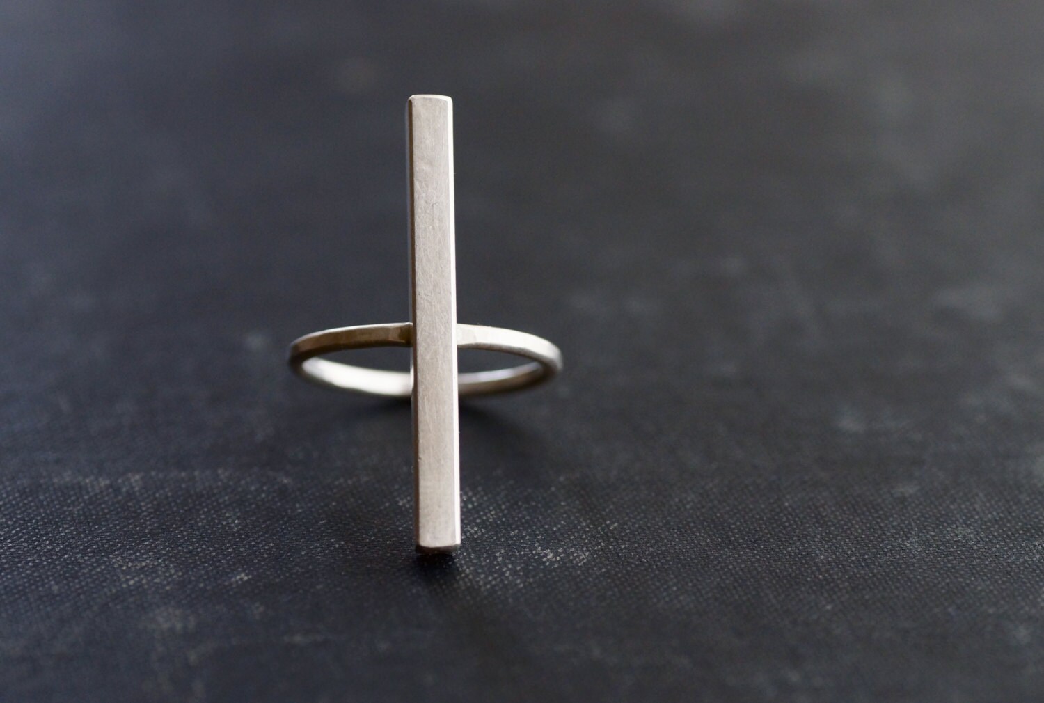 Sterling Silver Bar Ring Statement Made to Order - Etsy
