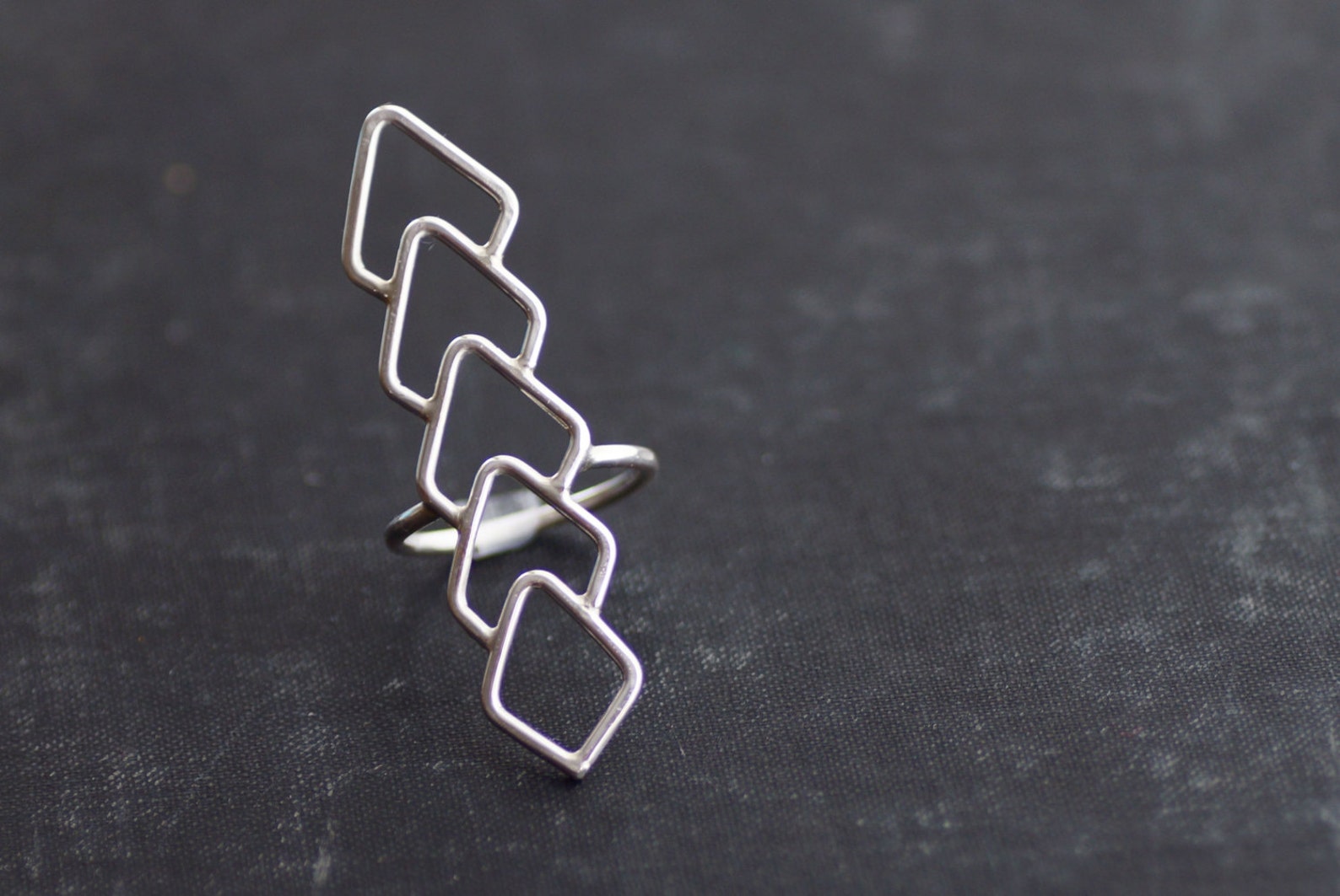 Geometric Statement Ring Sterling Silver - Etsy