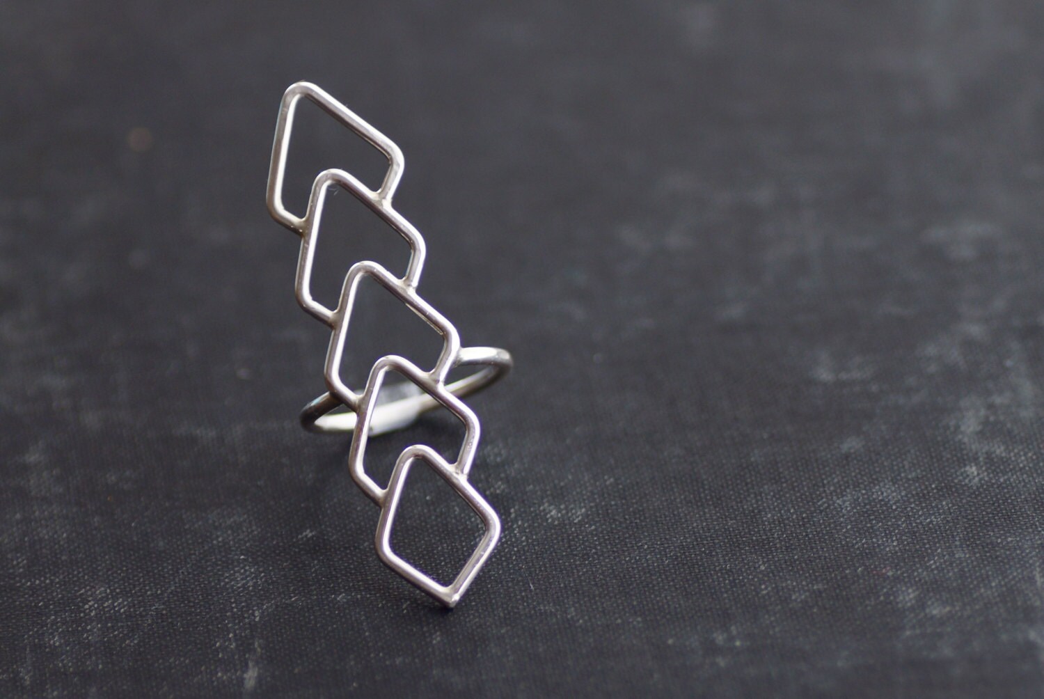 Geometric Statement Ring Sterling Silver - Etsy