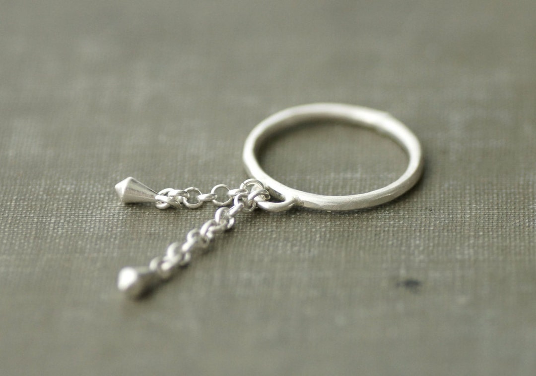 Sterling Silver Dangling Statement Ring With Drops - Made to Order - Etsy