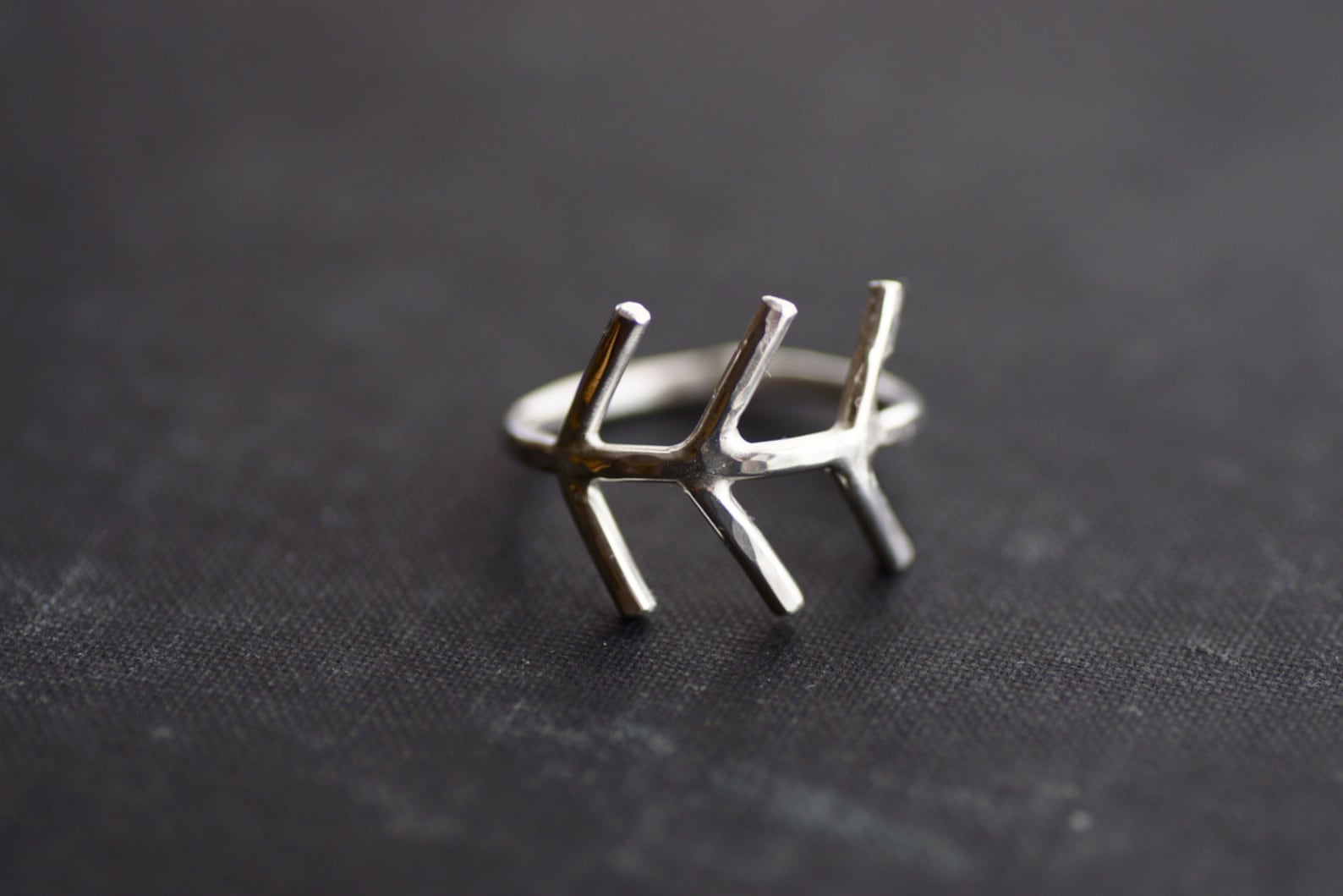 Arrow End Ring Sterling Silver Made to Order - Etsy