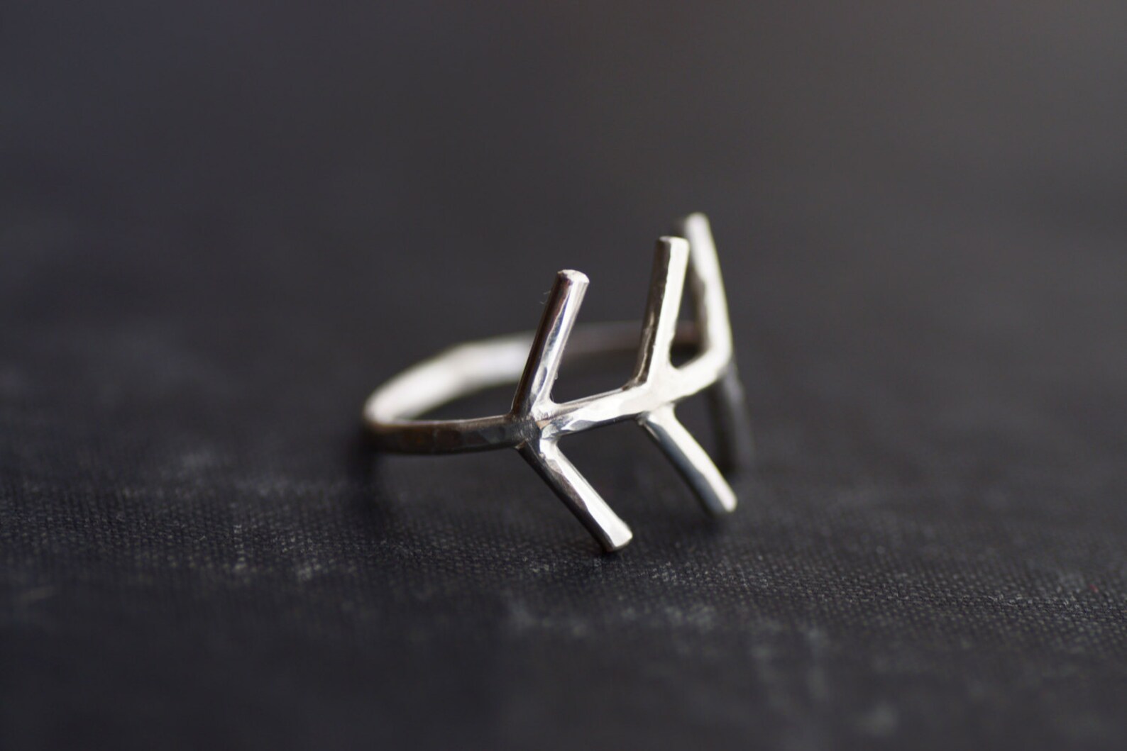 Arrow End Ring Sterling Silver Made to Order - Etsy