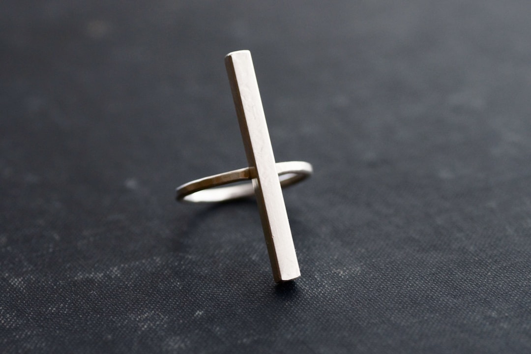 Sterling Silver Bar Ring - Statement - Made to Order - Etsy