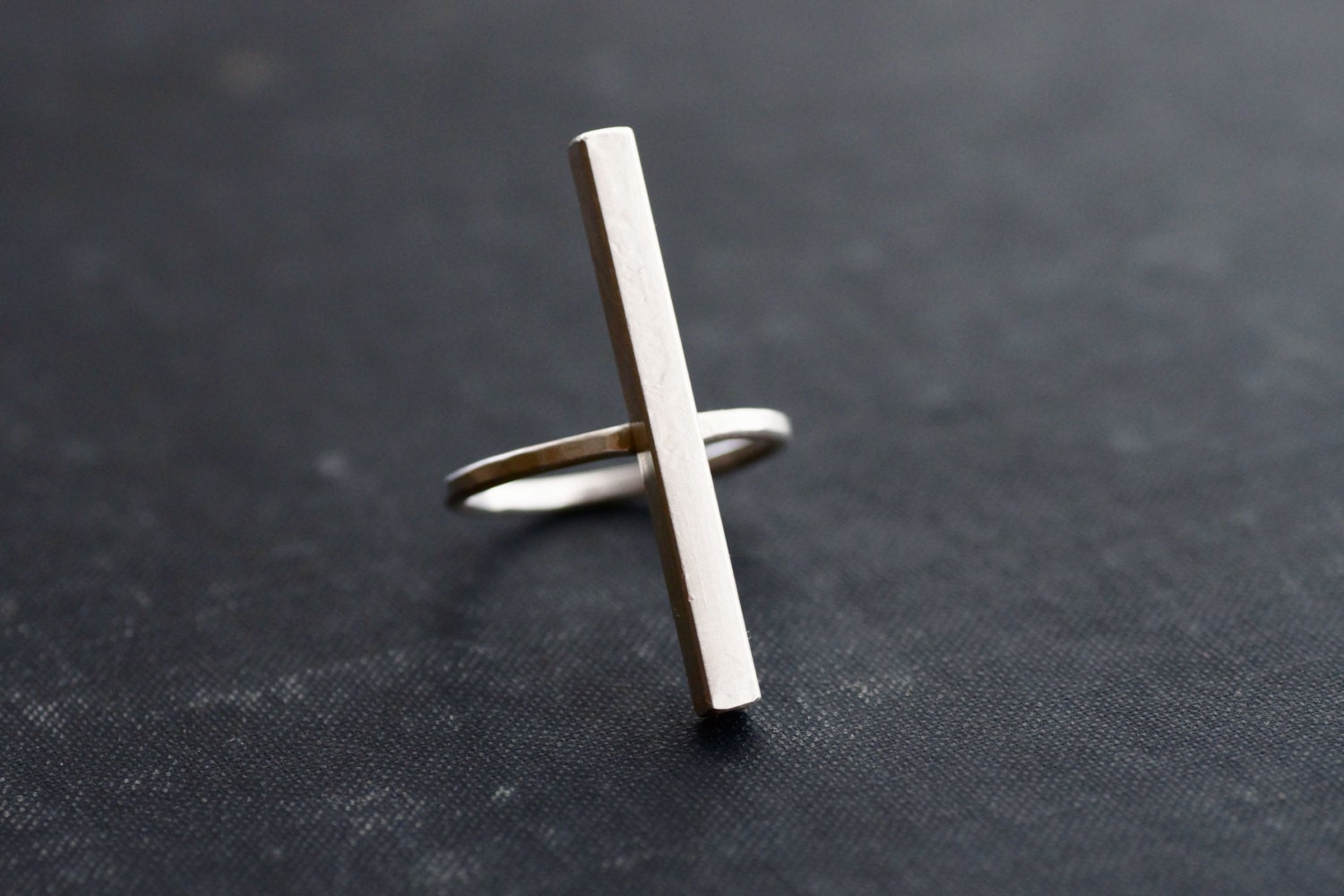 Sterling Silver Bar Ring Statement Made to Order - Etsy