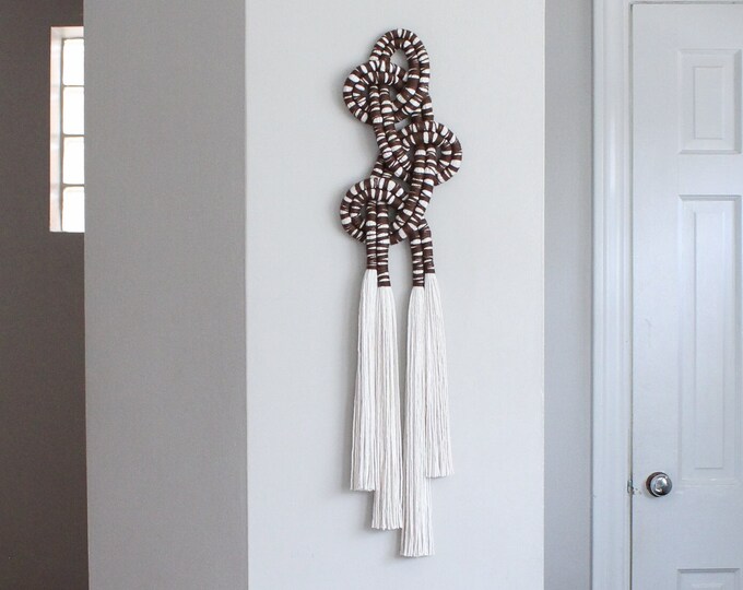 Earthy Brown Wool Loop-de-loop Fiber Art Wall Hanging - Etsy