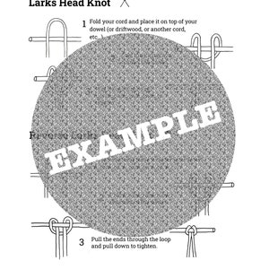 Macrame Knots How-to Sheets Illustrated Instructions Beginner Basics ...