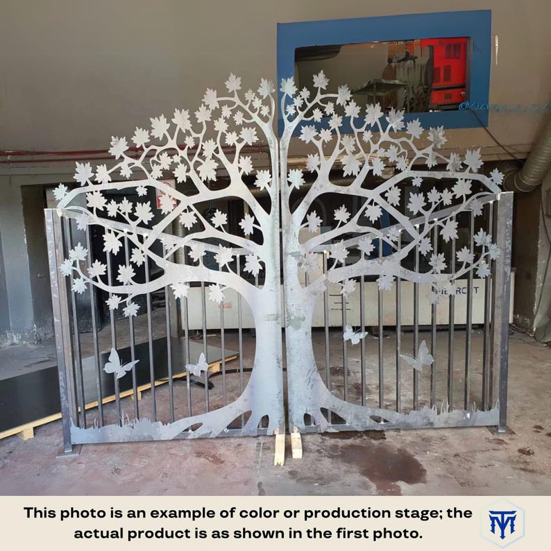 10ftx8ft Celtic Tree of Life Metal Gate – Custom Laser Cut Garden Door ...
