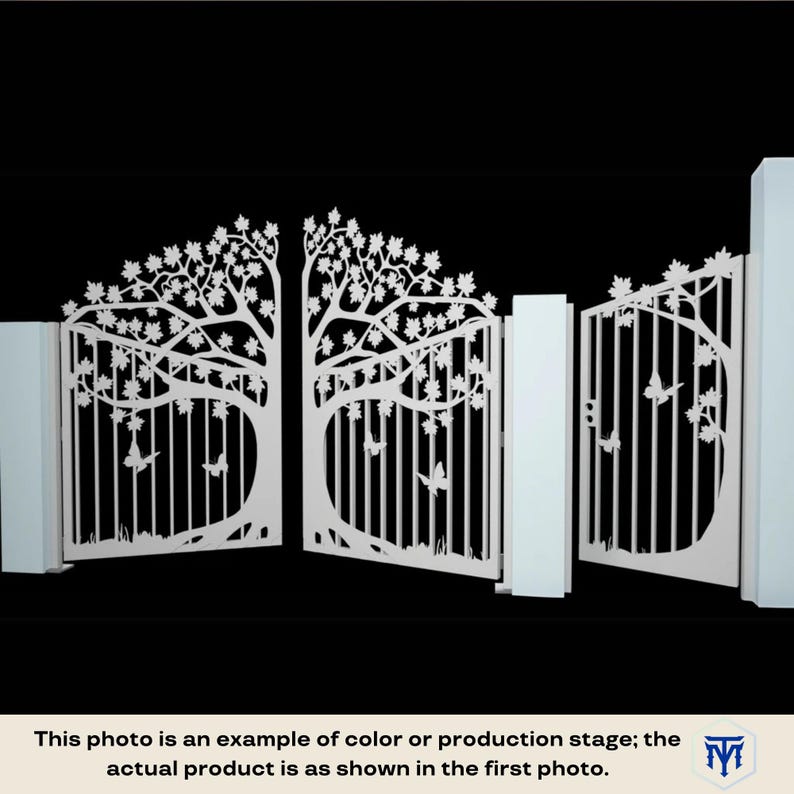 10ftx8ft Celtic Tree of Life Metal Gate – Custom Laser Cut Garden Door ...