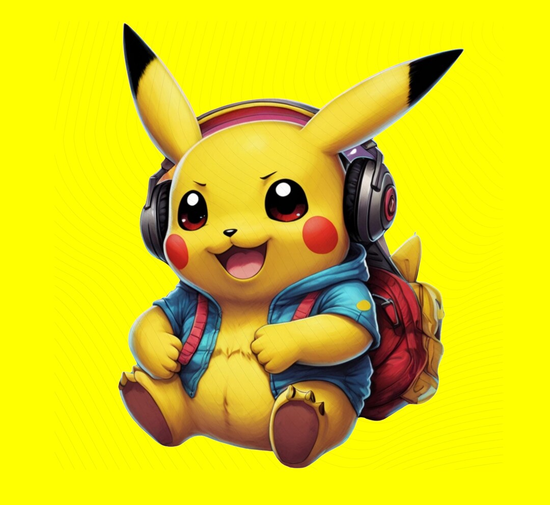Backpacker Pikachu Clipart, Pokémon Character PNG Collection, Pikachu ...