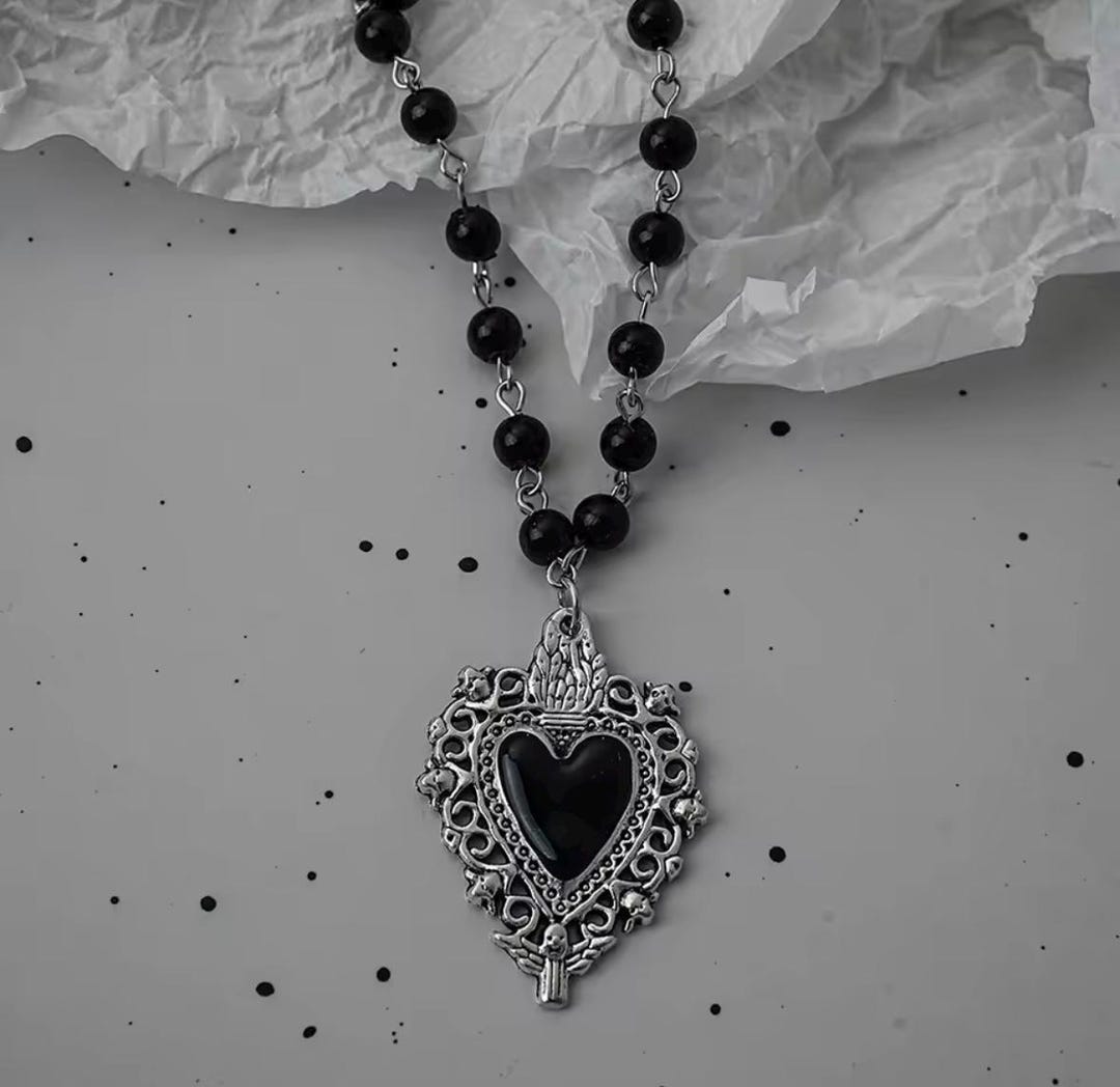 Punk Rock Chain Necklace With Spikes - Etsy