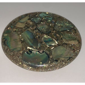 Vintage Abalone Shell Trivet Lucite Hot Plate - Etsy