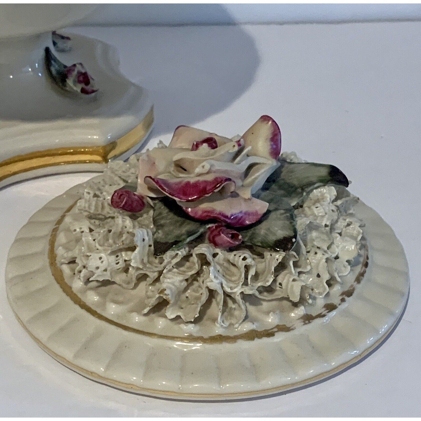 Chantilly China #134 Candy/comote Dish With Top Gold Trimmed - Etsy