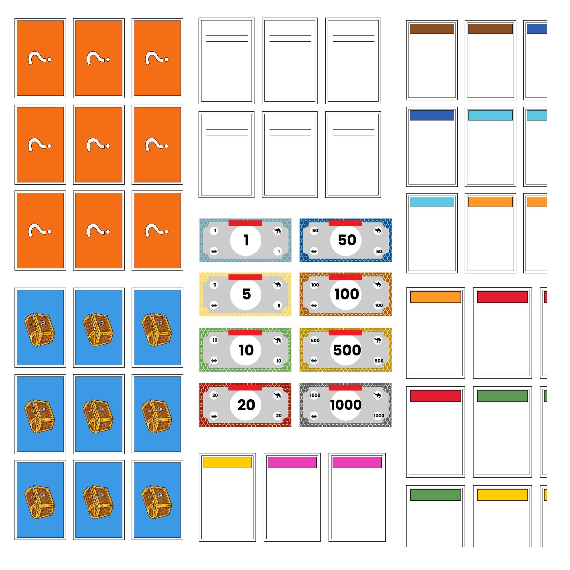 Monopoly Canva Editable Template, Blank Monopoly Board Template ...