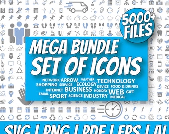 Mega Bundle of Icons Svg Png Psd, Icon Svg Png Psd, All Types of Icons ...
