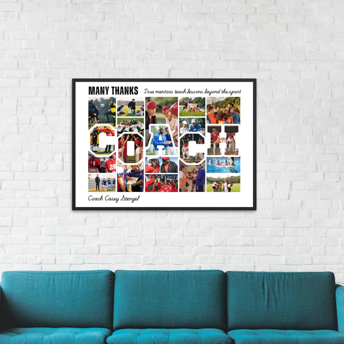 Coach Photo Collage Canva Frame Template,customizable Memory Collage ...