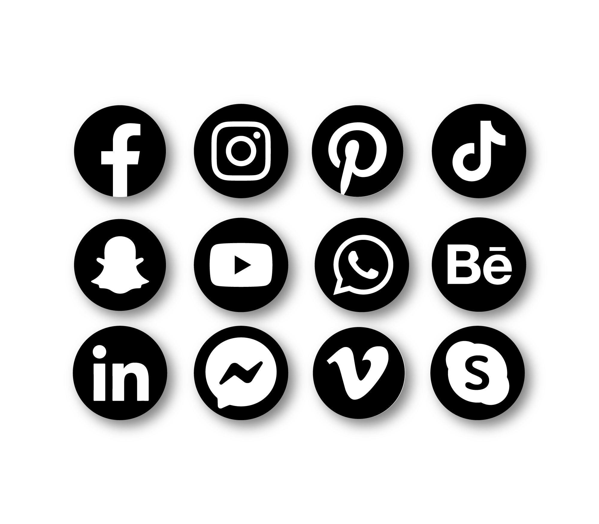 Bundle of Social Media Icons Svg, Social Media Icons Svg, Colorful ...