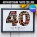40th Birthday Photo Collage Template, Number 40 Collage, 40th Collage ...