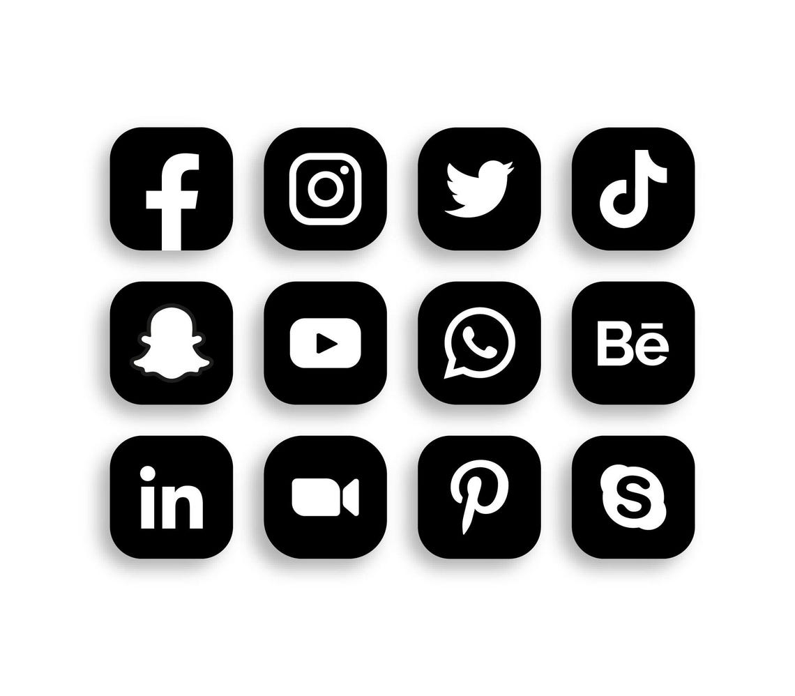 Bundle of Social Media Icons Svg, Social Media Icons Svg, Colorful ...