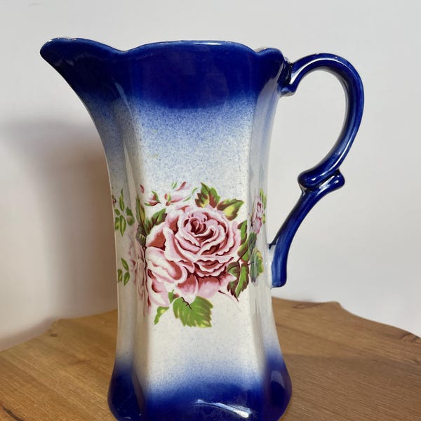 Flow Blue Pitcher - Etsy