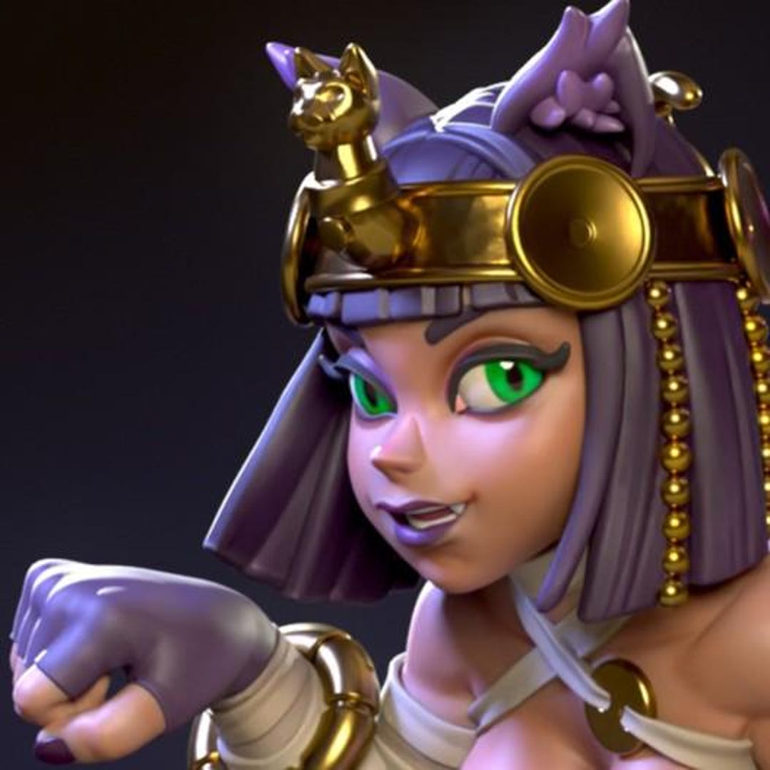 Maya-cat Menat Fanart | 3D Printed Resin Figurine | DIY Garage Kit or ...