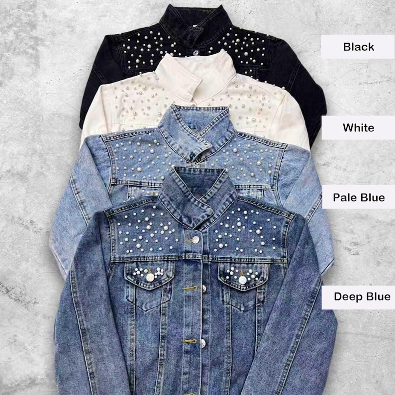 Embellished Bride Denim Jacket: Rhinestone Lettering, Custom Mrs Design ...