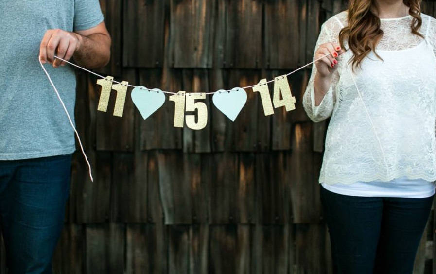 Custom Wedding Date Banner - Etsy