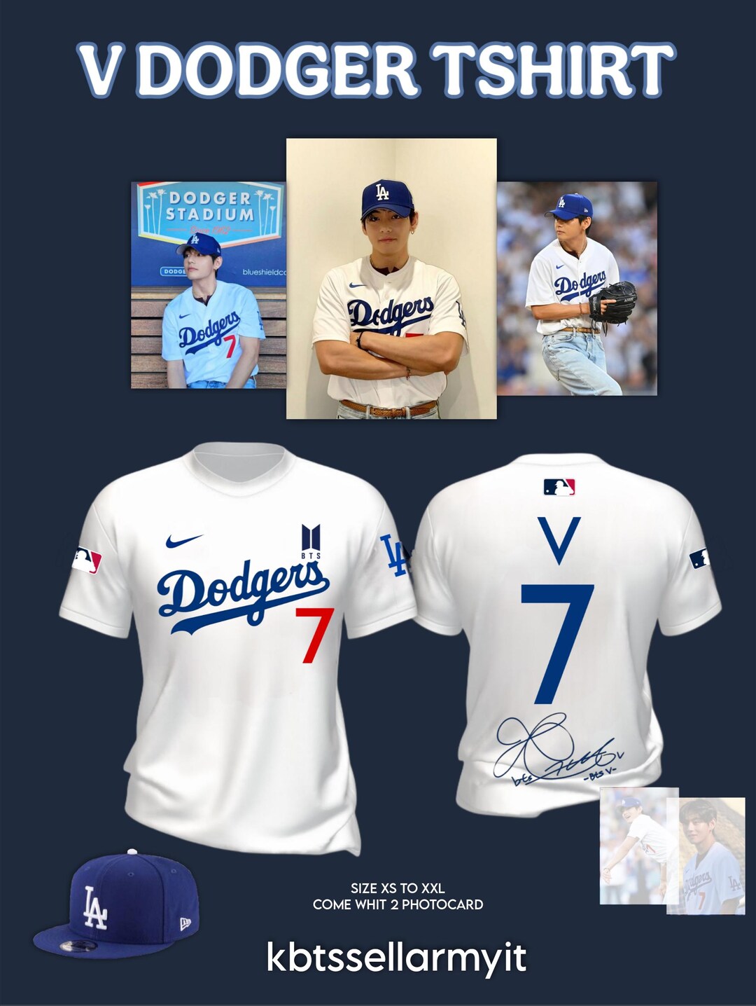 Buy TAEHYUNG X Dodger T-shirt Online in India - Etsy