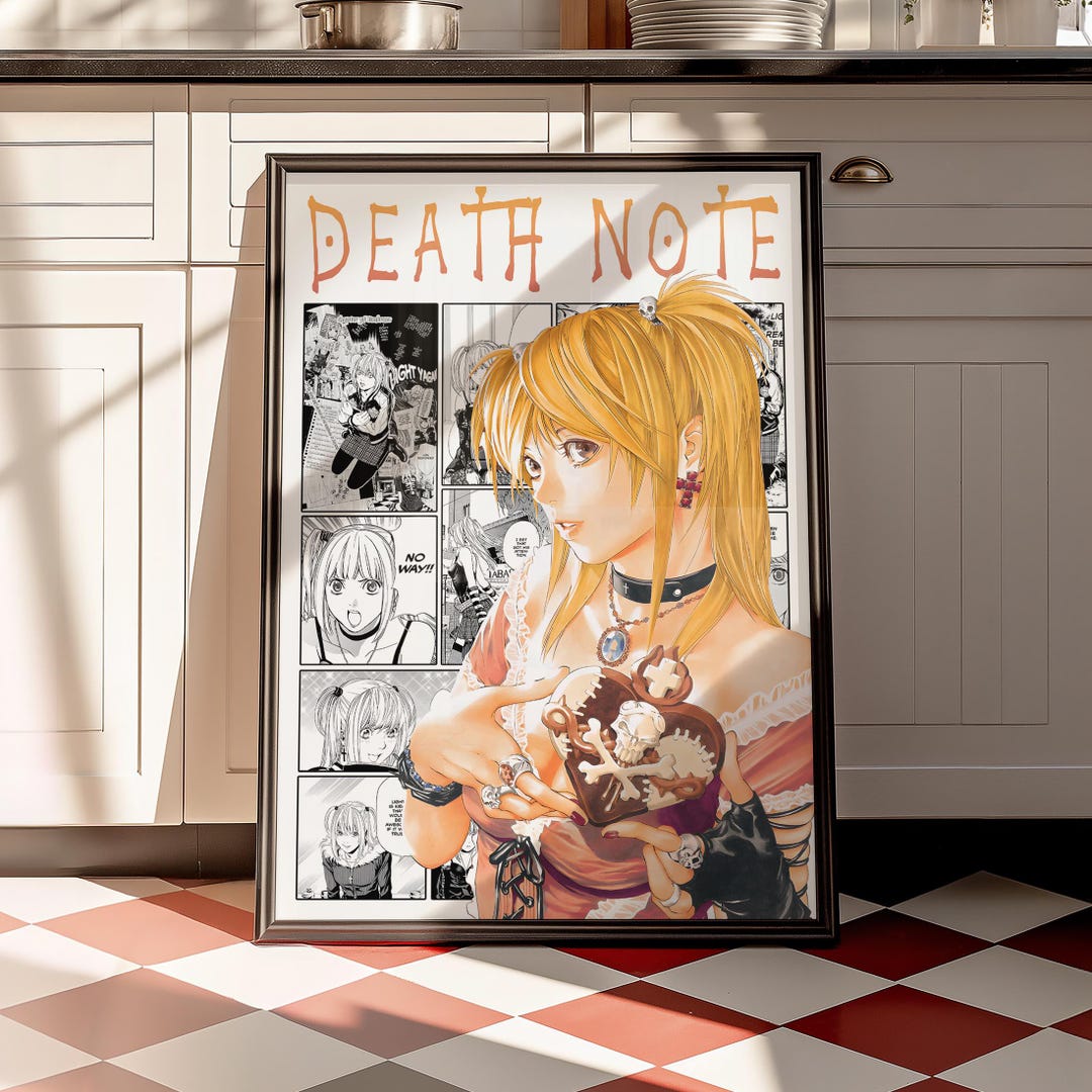 Death Note Misa Poster Matte, Misa Amane Character Print, Manga Room ...
