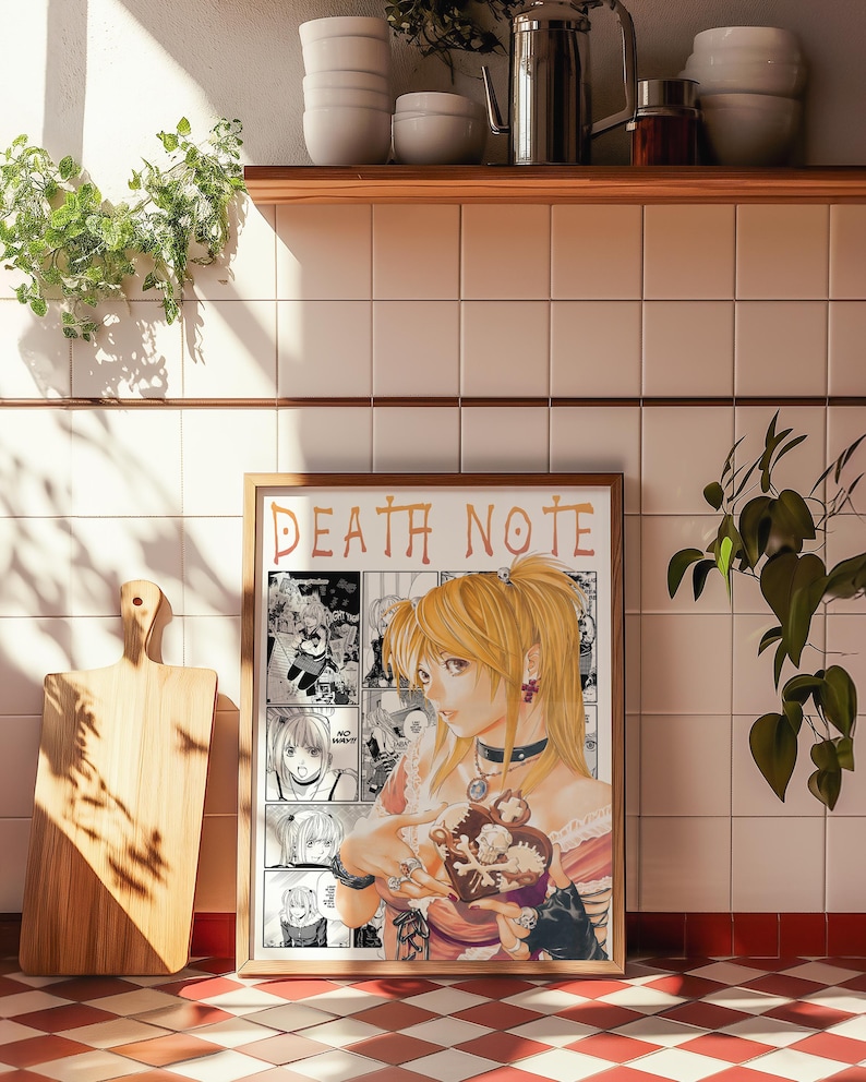 Death Note Misa Poster Matte, Misa Amane Character Print, Manga Room ...