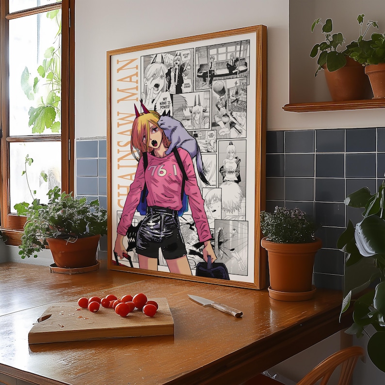 Chainsaw Man Power Digital Print, CSM Manga Panel Print, Anime Room ...