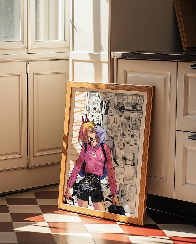 Chainsaw Man Power Digital Print, CSM Manga Panel Print, Anime Room ...