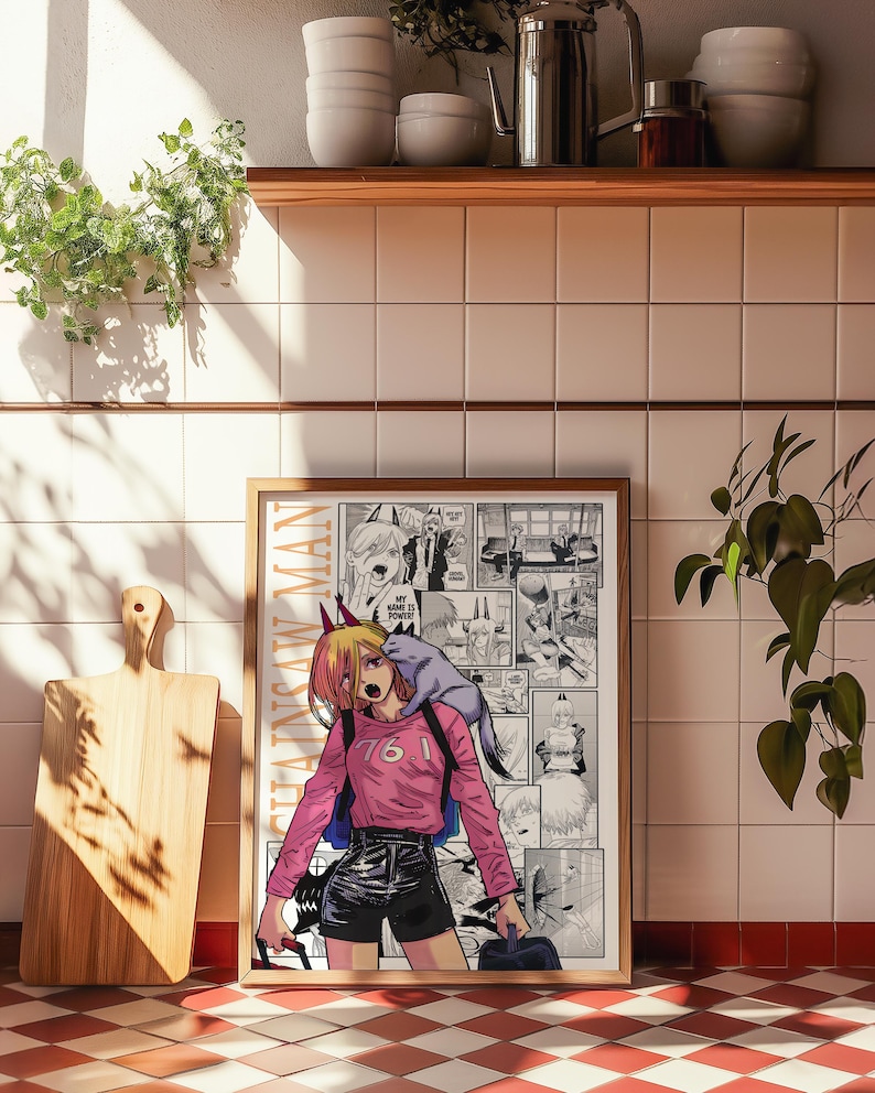 Chainsaw Man Power Digital Print, CSM Manga Panel Print, Anime Room ...