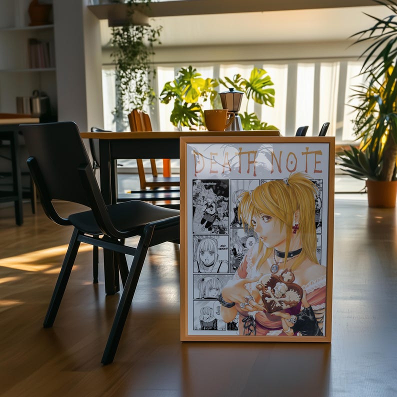 Death Note Misa Poster Matte, Misa Amane Character Print, Manga Room ...