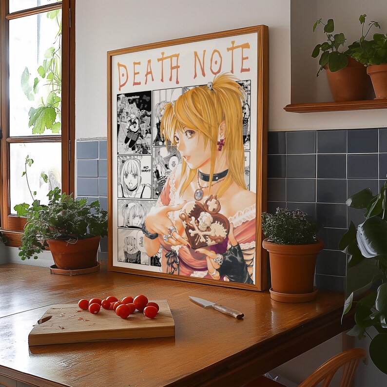 Death Note Misa Poster Matte, Misa Amane Character Print, Manga Room ...