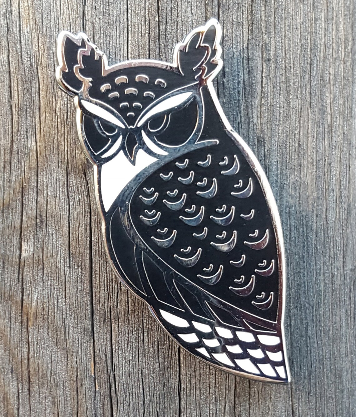 Horned Owl Lapel Pin - Etsy
