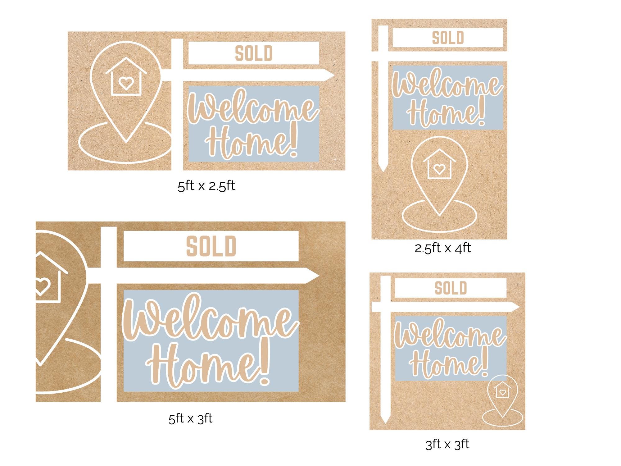 Welcome Home Banner for New Home Buyers | Real Estate Banner | Buyer ...