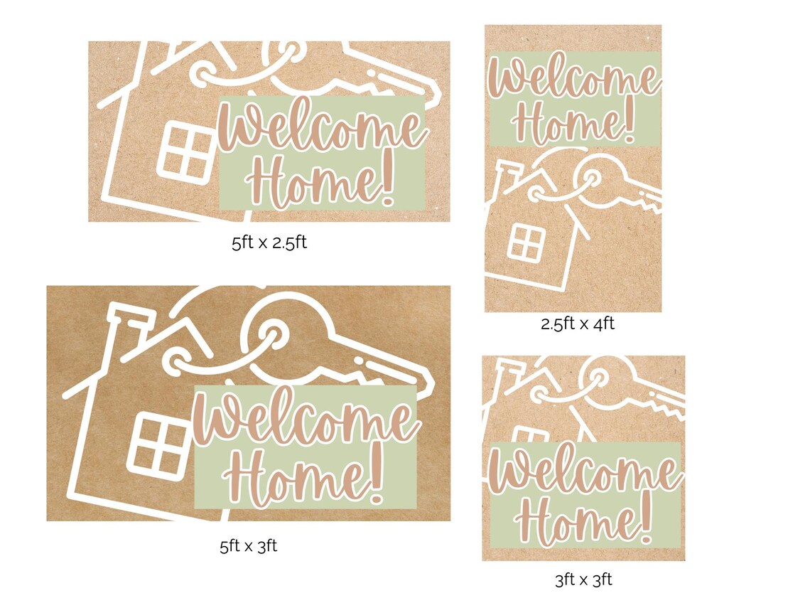 Welcome Home Banner for New Home Buyers | Real Estate Banner | Buyer ...
