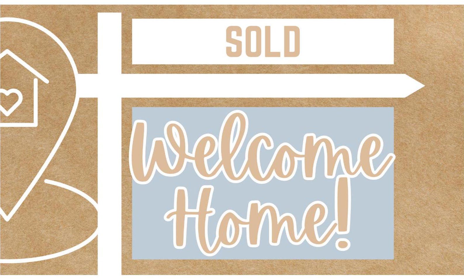 Welcome Home Banner for New Home Buyers | Real Estate Banner | Buyer ...