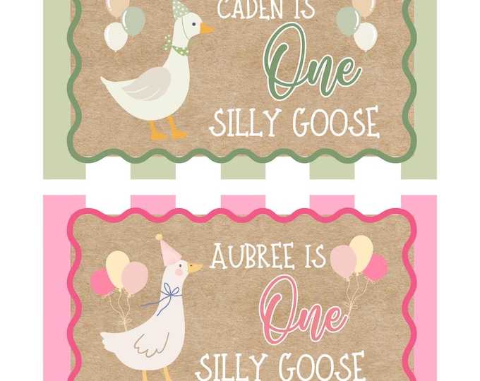 One Silly Goose Birthday Banner | First Birthday Barnyard Fun Farm Fun ...