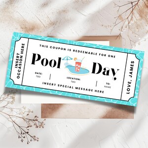 Pool Party Ticket, Summer Event Ticket, Pool Party Invite Ticket ...