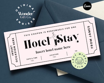 Editable Hotel Stay Coupon Template, Custom Surprise Hotel Gift Voucher ...