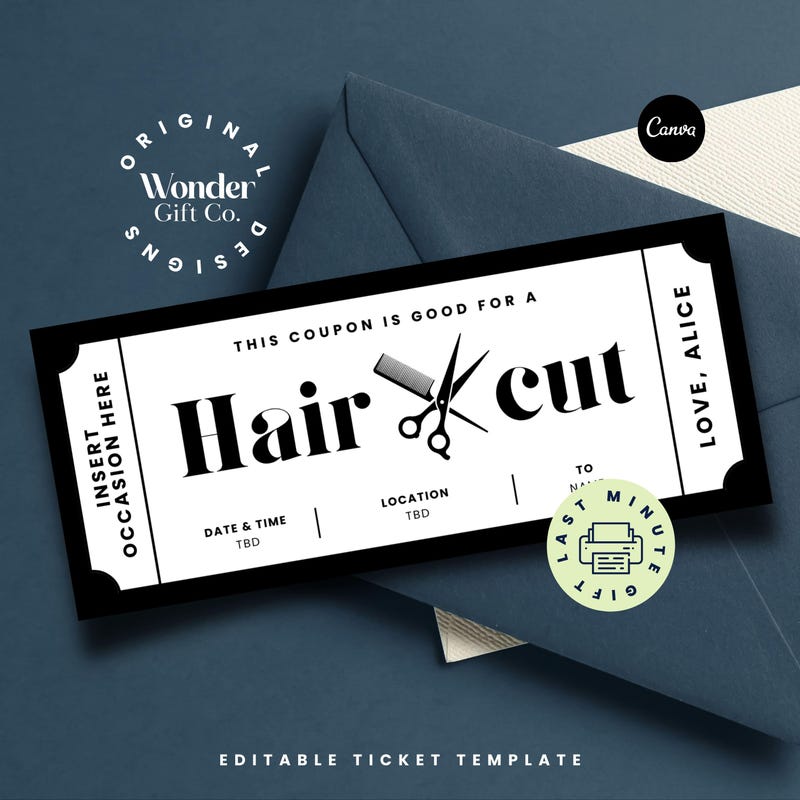 Free Hair Cut Cards - Etsy