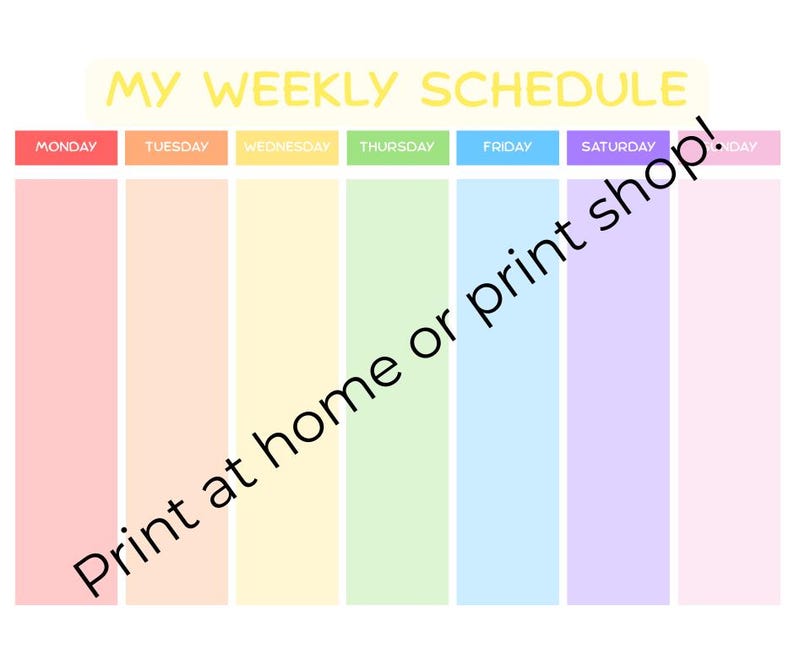 Gaming Weekly Schedule Editable | Minecraft-inspired and Gamer Visual ...