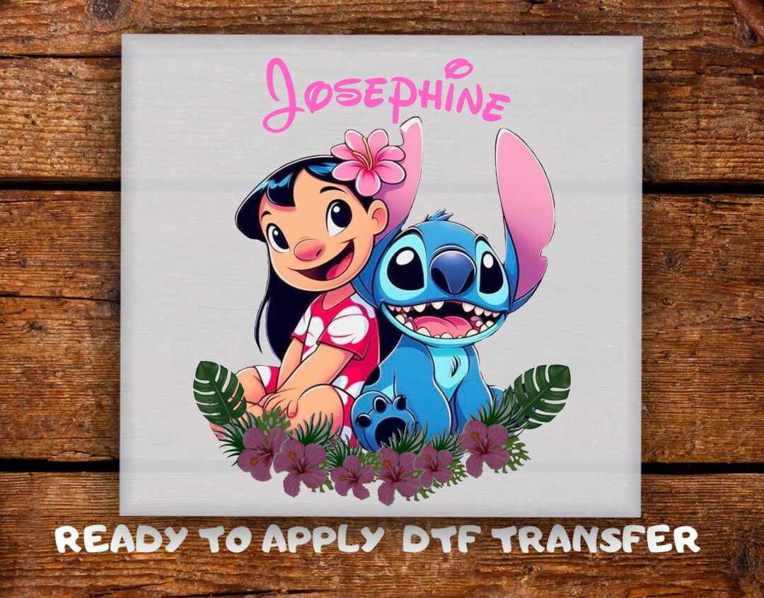 Customization Disney Stit-ch Lilo DTF Disney Animal Gifts for Kids ...