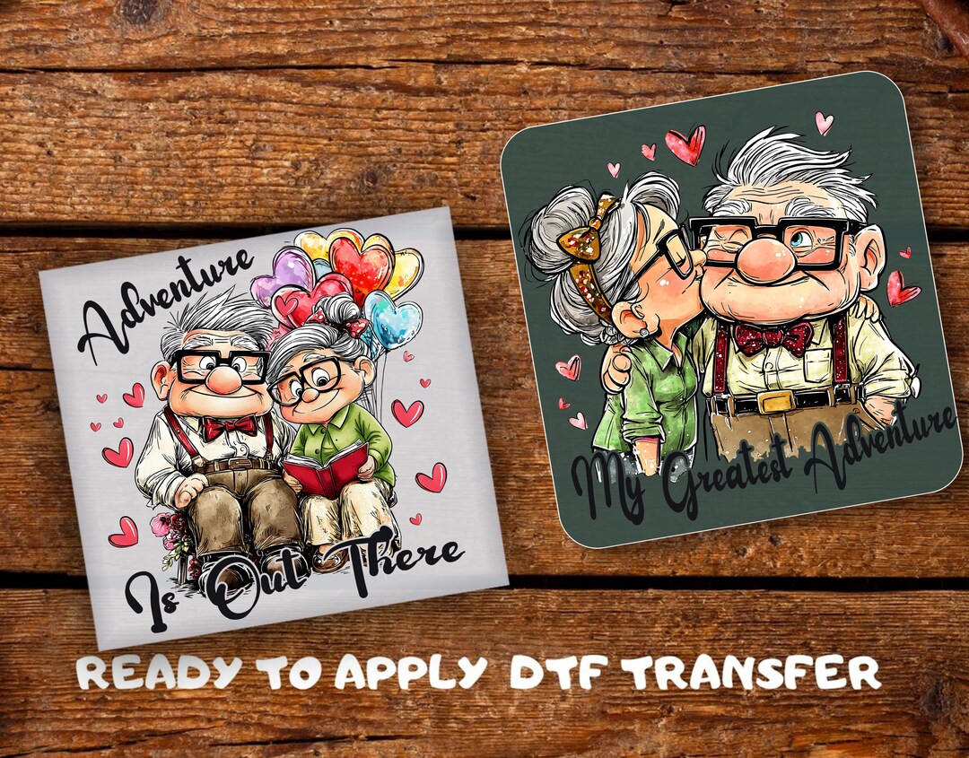 Illustrative Valentine Couple DTF Transfer, Valentine Movie Brushstroke ...