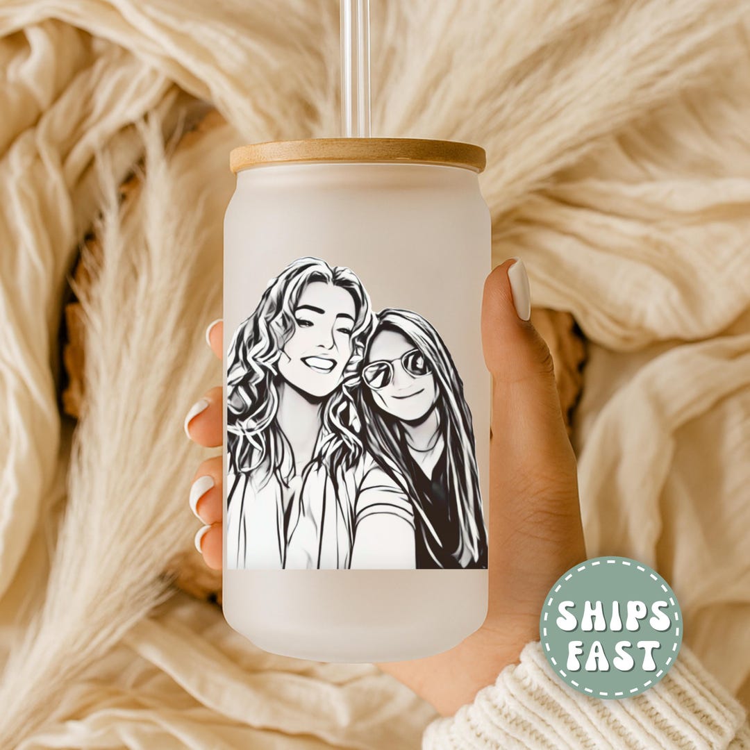 Stylish Frosted Sipper Glass, 16oz - Perfect for Gifts, Eco-friendly ...