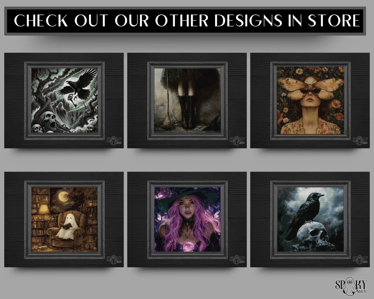 Gothic Cross Stitch Pattern | Skeleton Mother & Baby | Dark Nursery ...