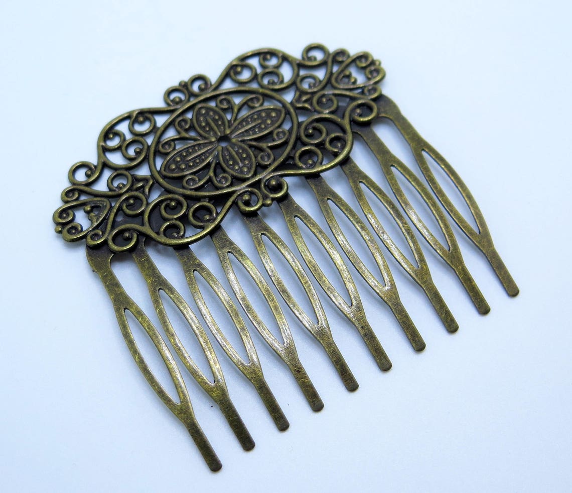 Filigree Hair Comb Comb Blank Hair Accessory Wedding Hair - Etsy