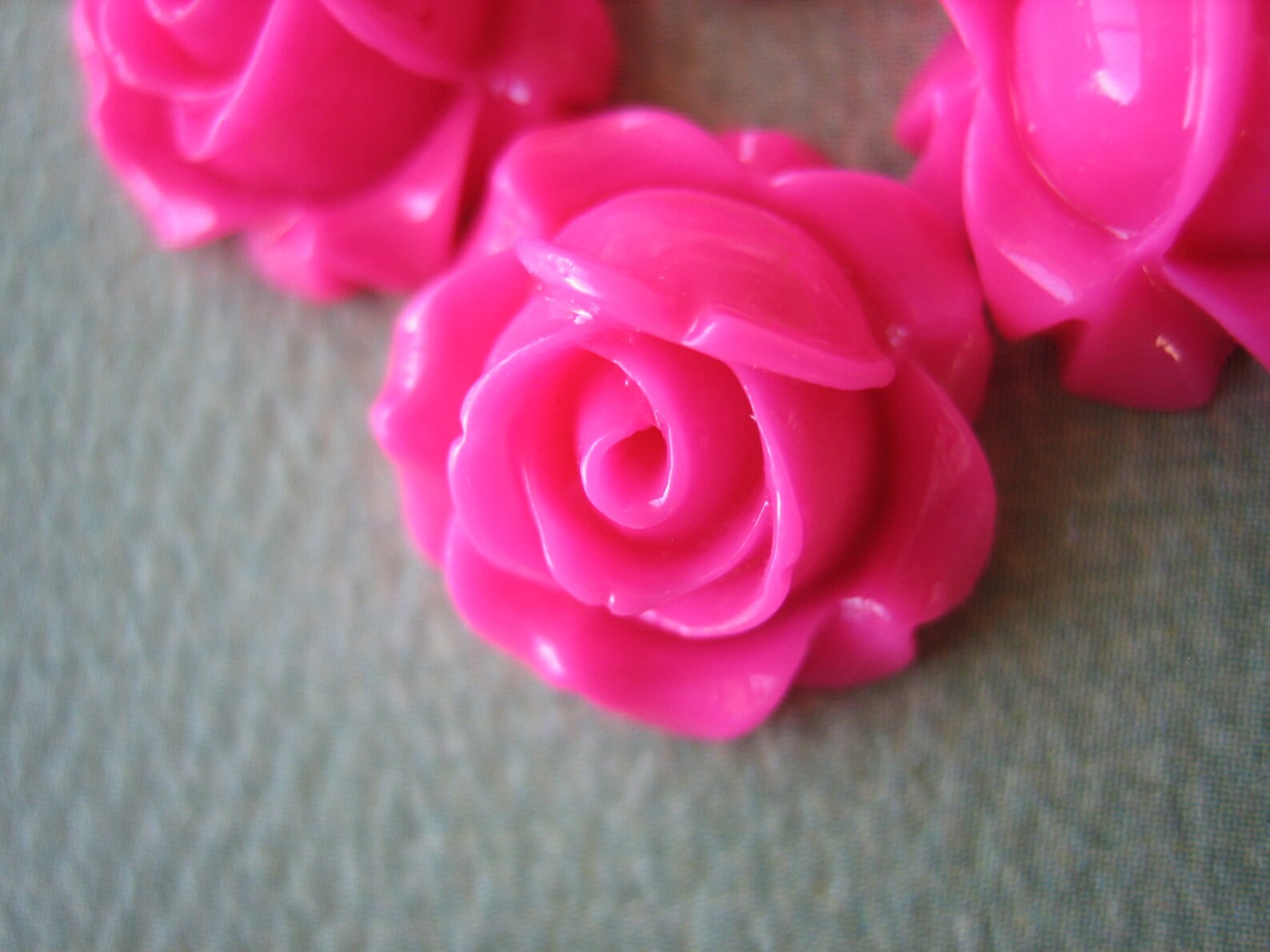 Pink Rose Cabochons Pink Rose Cabs Hot Pink Roses Hot Pink - Etsy